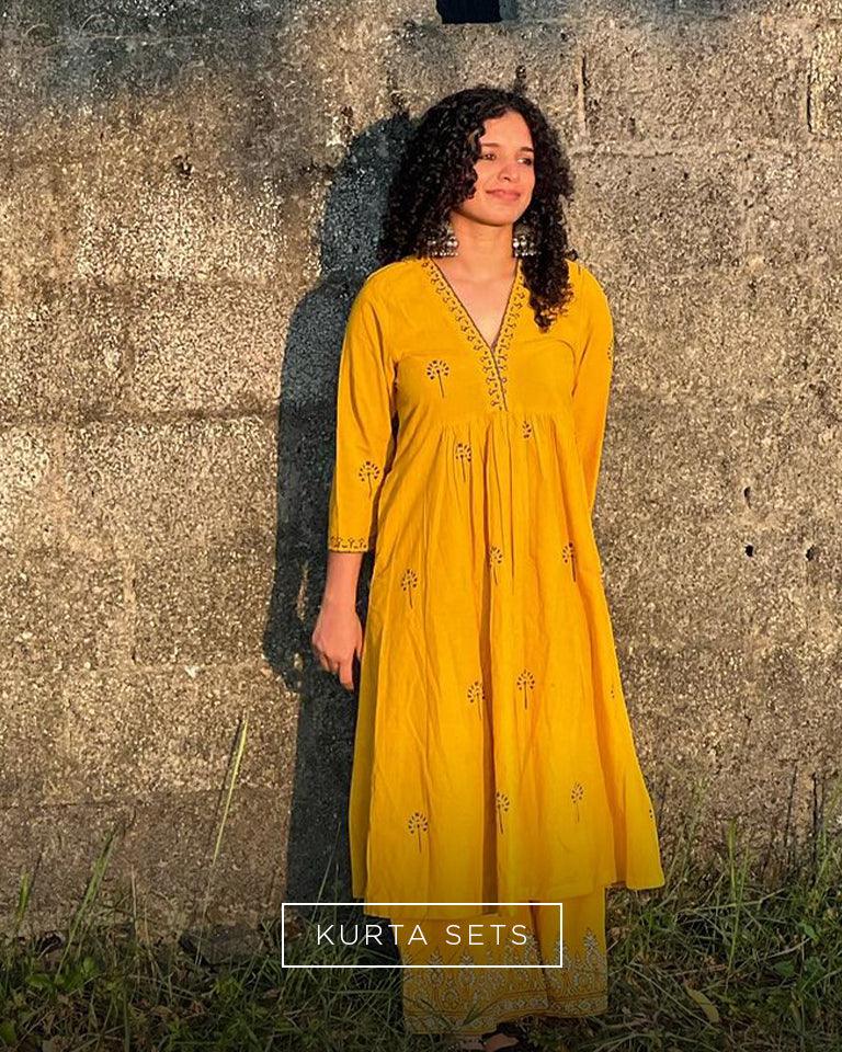 Shop Kurta Sets For Women | Designer, Silk & Cotton - Chidiyaa