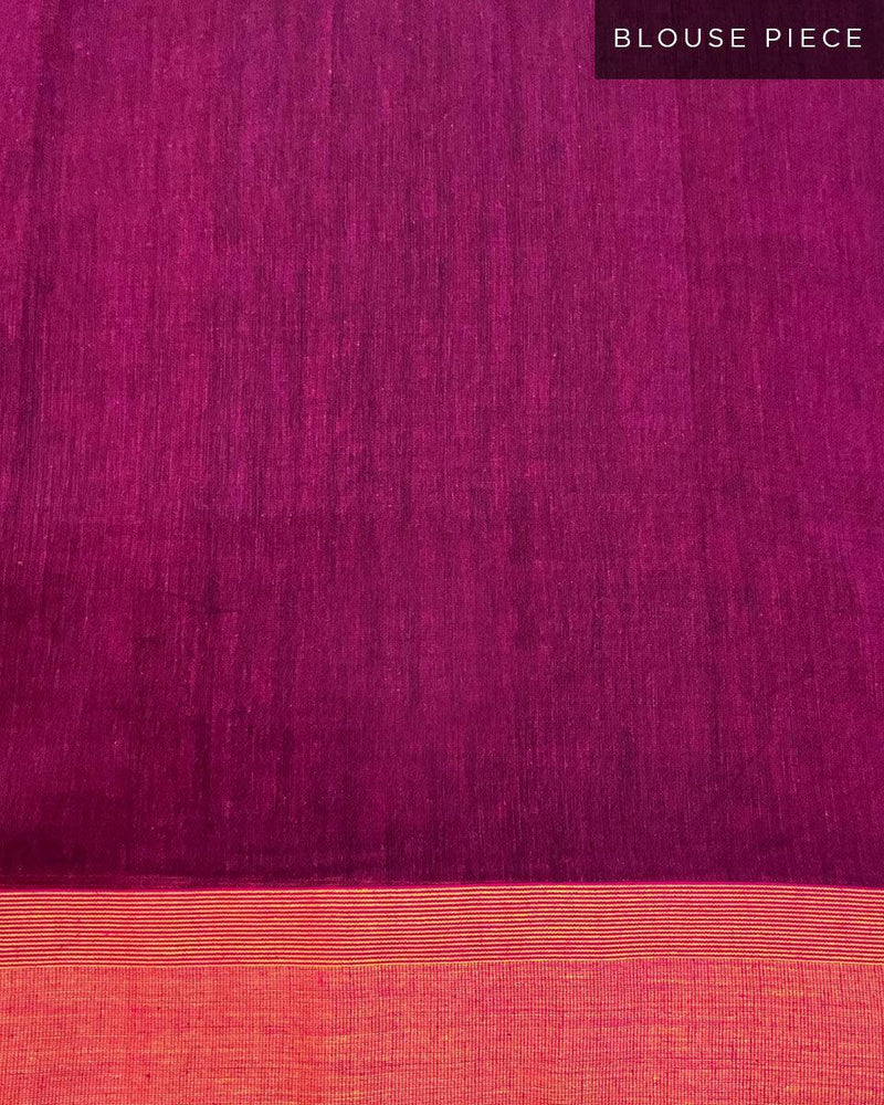 Buy Belladonna Black Pink Handwoven Cotton Saree | Sarees for women