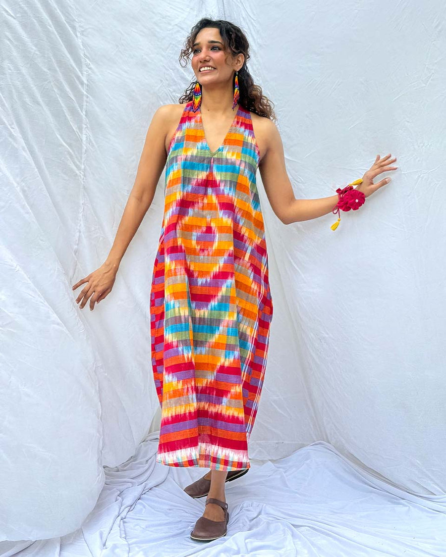 Buy Meghmallar Gamcha Cotton Dress | Dresses | Summer fashion
