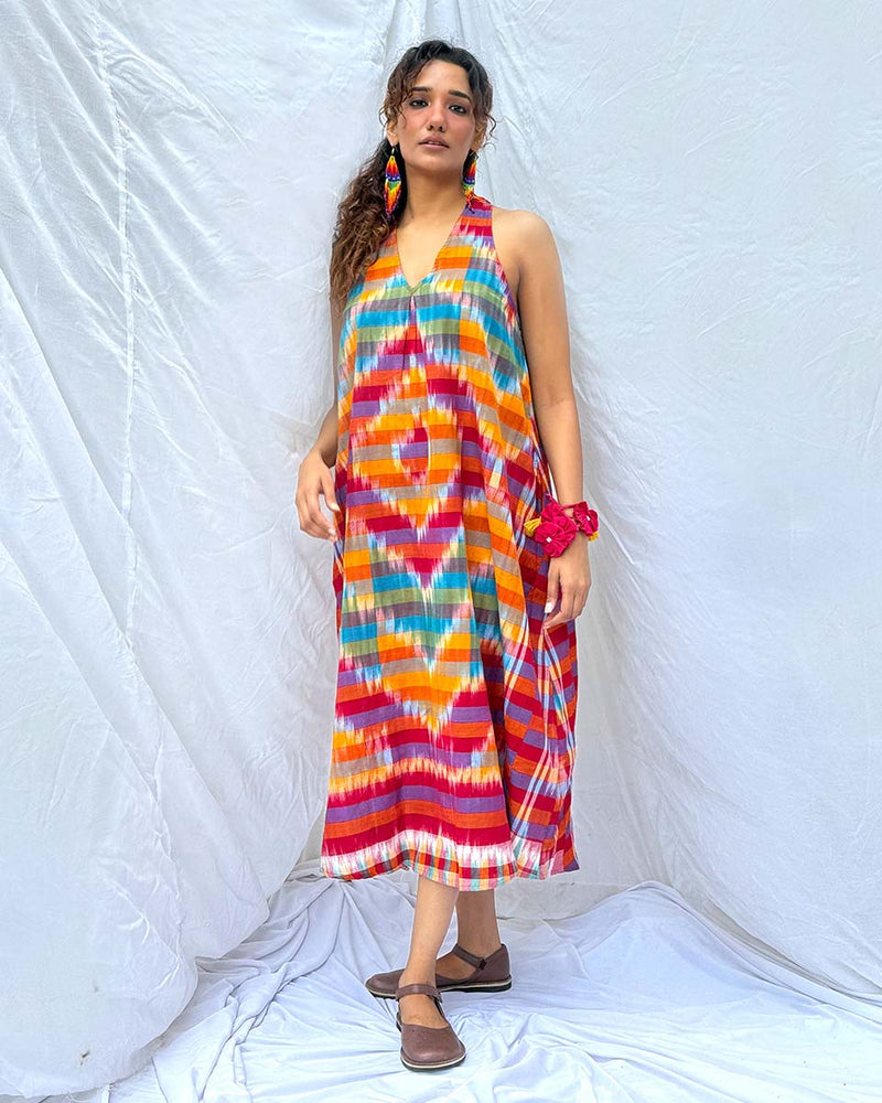 Buy Meghmallar Gamcha Cotton Dress | Dresses | Summer fashion