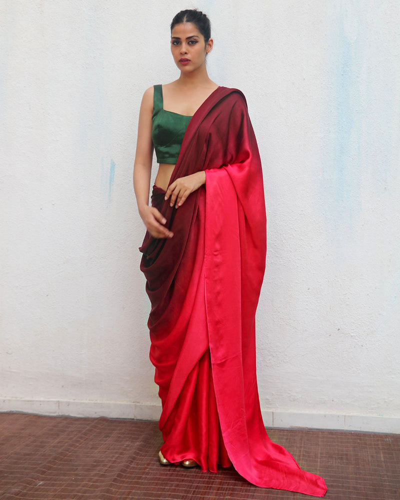 Blockprinted Handwoven Modal & Chanderi Silk Saree | Chidiyaa