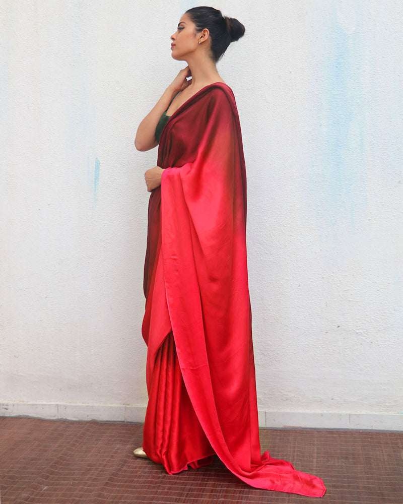 Blockprinted Handwoven Modal & Chanderi Silk Saree | Chidiyaa