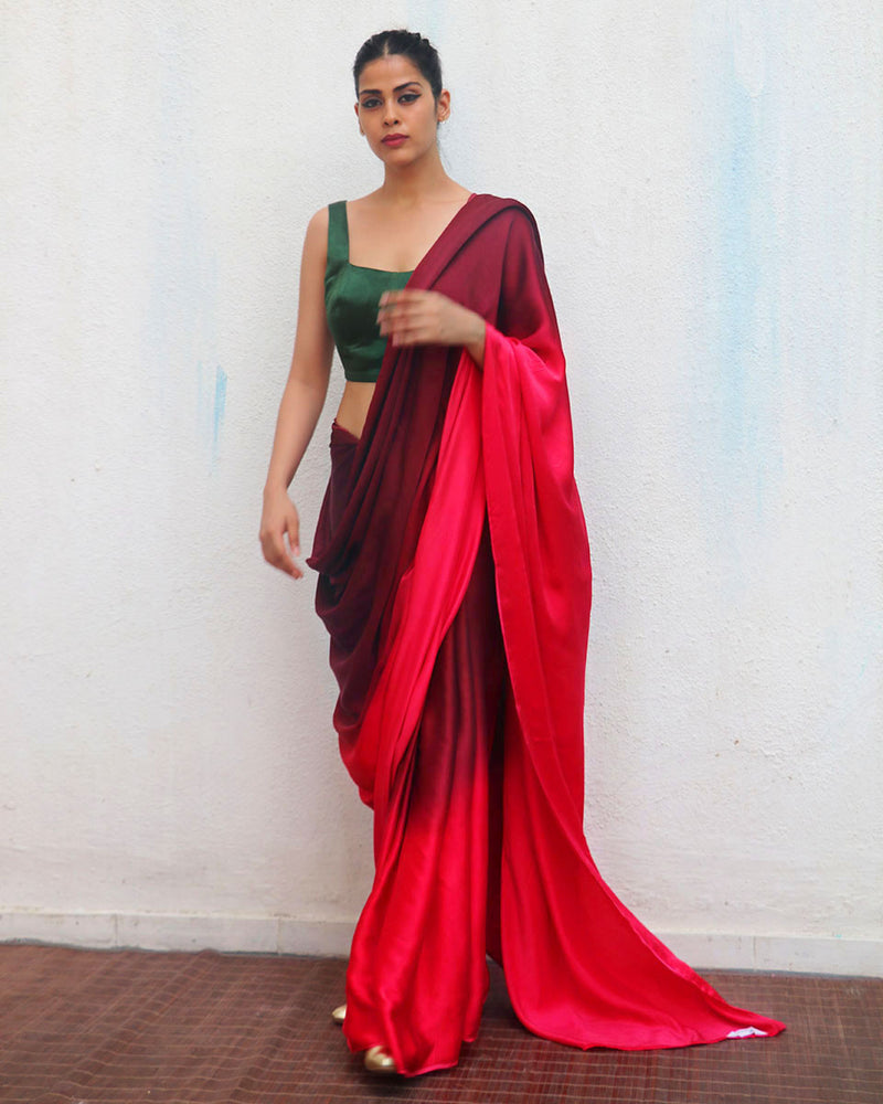 Blockprinted Handwoven Modal & Chanderi Silk Saree | Chidiyaa