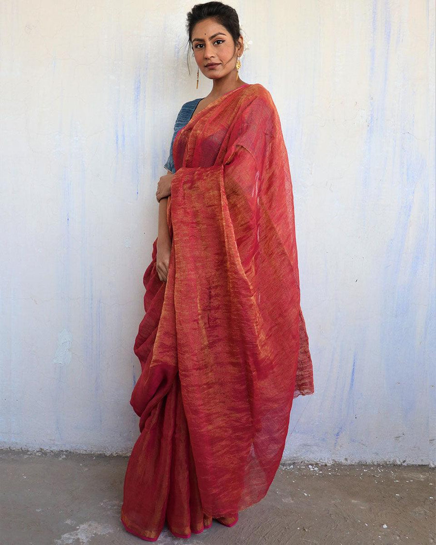 Chidiyaa.com | Handwoven and Hand-printed Linen Sarees