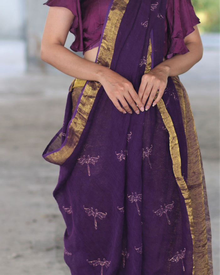 Shop Manjari Linen Saree Collection | Chidiyaa