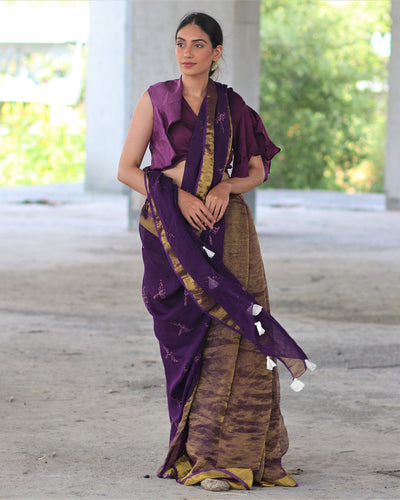 Shop Manjari Linen Saree Collection | Chidiyaa