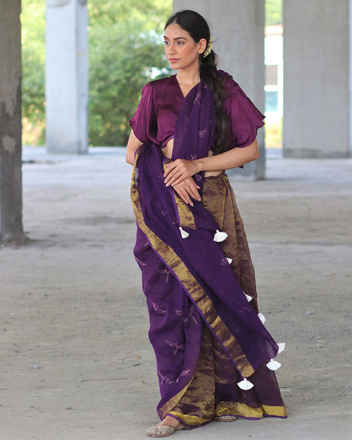 Shop Manjari Linen Saree Collection | Chidiyaa